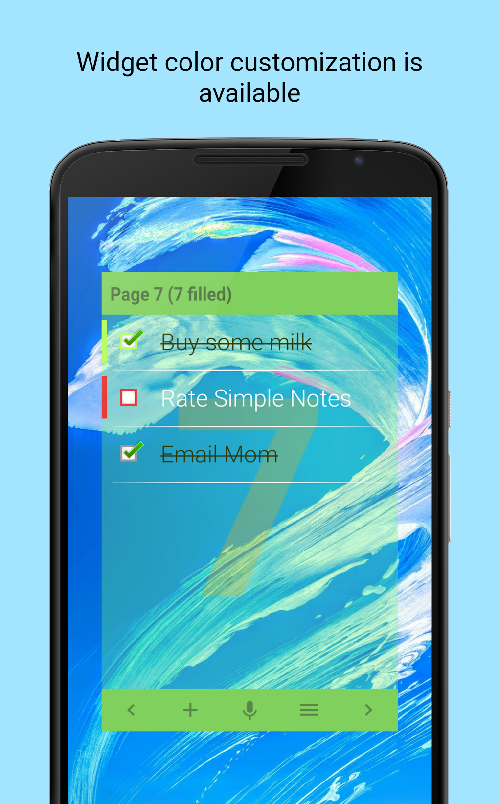 Simple Notes Widget для Android — Скачать