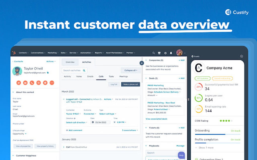 Custify Sidekick for Customer Success Managers para Google Chrome ...