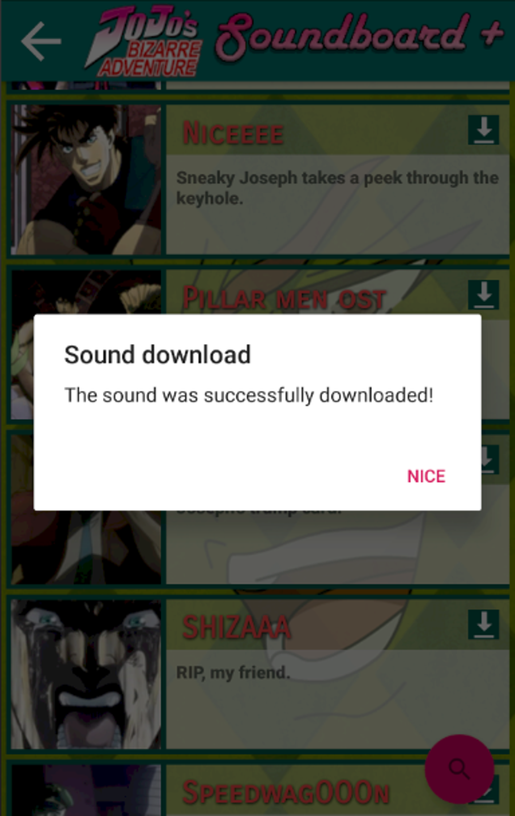 JoJo soundboard for Android - Download