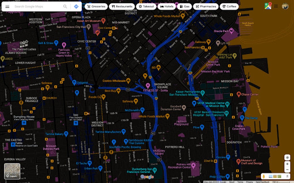 Dark Google Maps for Google Chrome - Extension Download