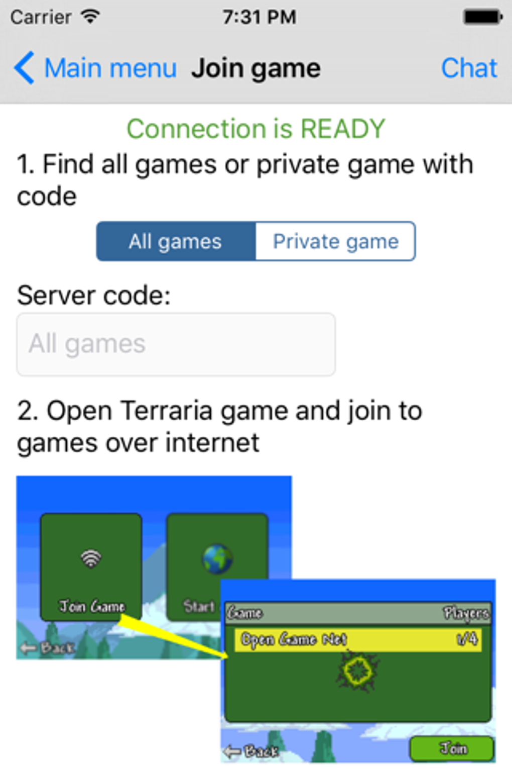 Multiplayer Terraria edition pour iPhone - Télécharger