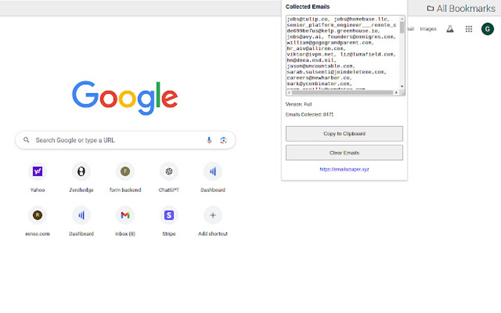 EmailScraper for Google Chrome - Extension Download