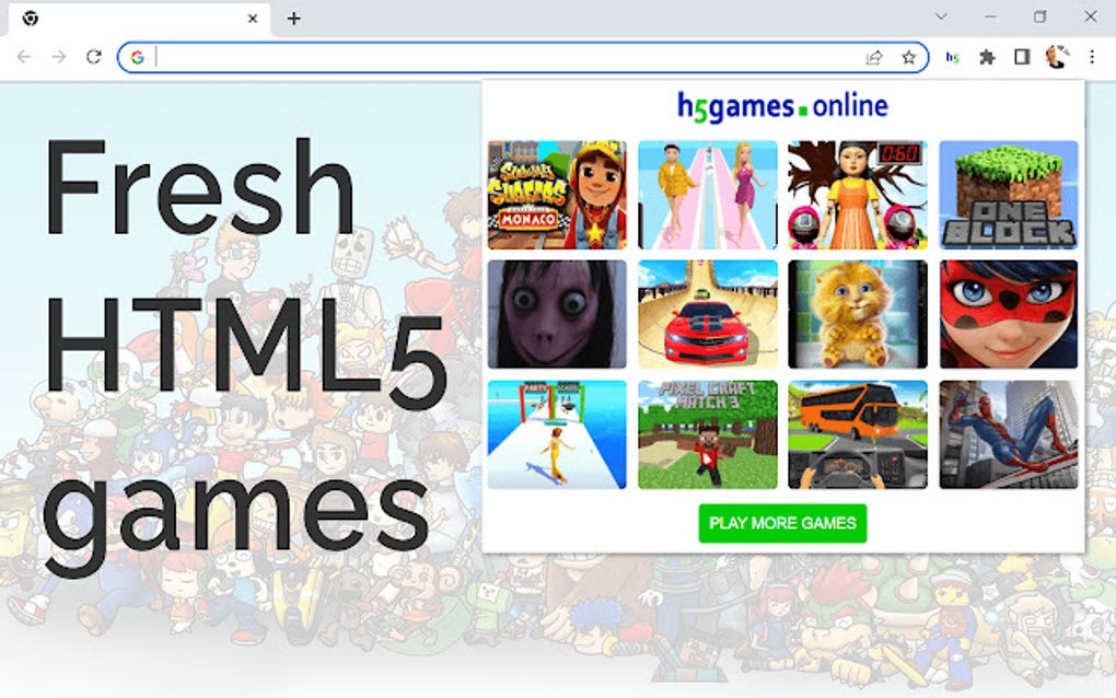H5games.online – Fresh online games for Google Chrome - Extension Download