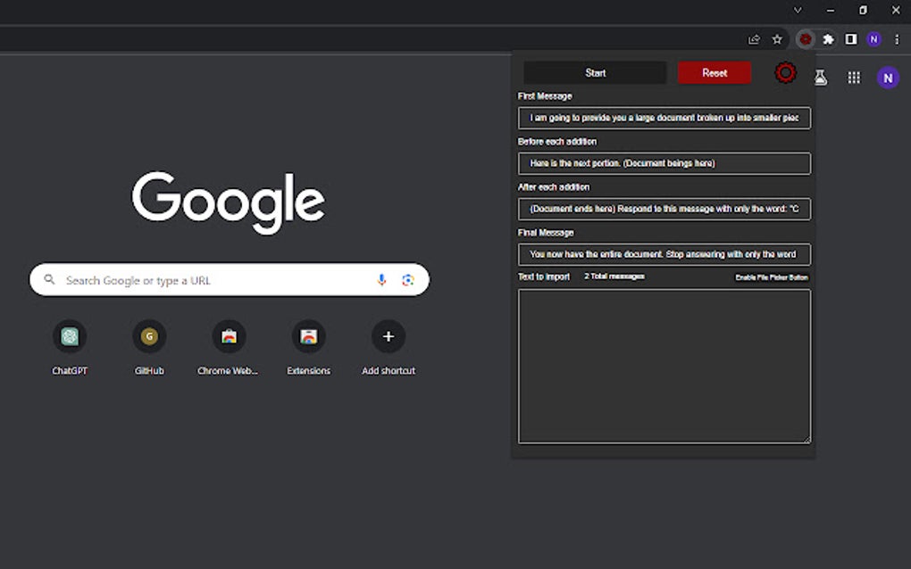 Chat Gpt Long Text Input cho Google Chrome - Tiện ích mở rộng Tải về