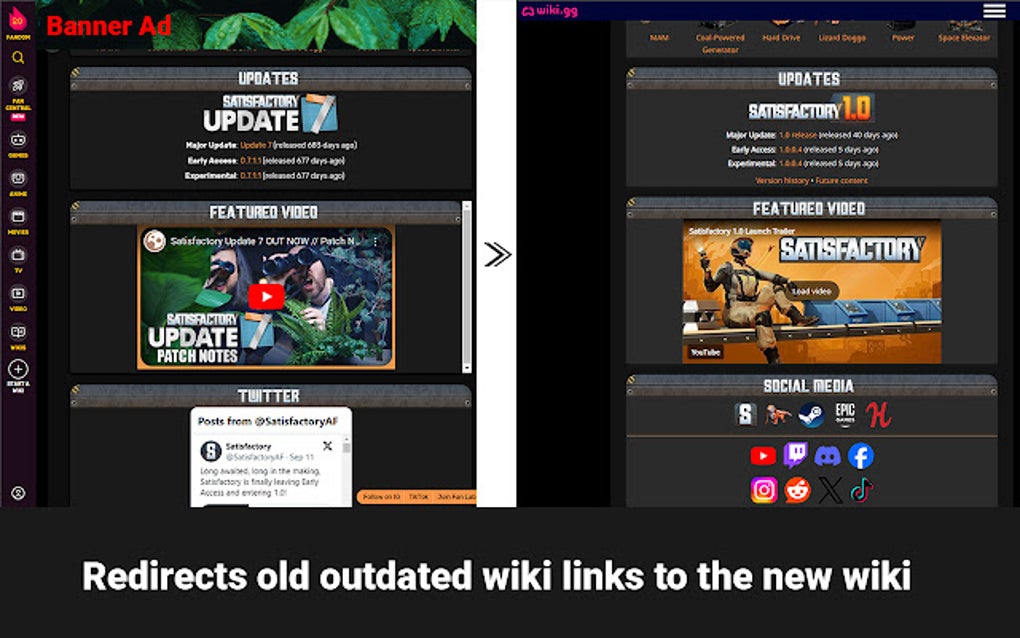 Satisfactory Wiki Redirector for Google Chrome - Extension Download