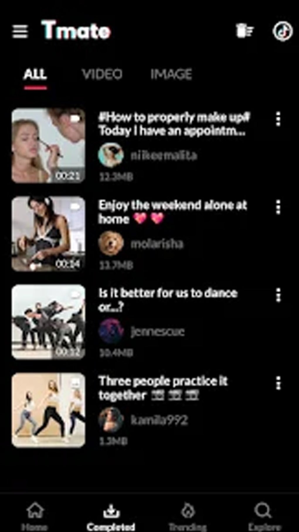TMATE Tiktok Video Downloader para Android - Download