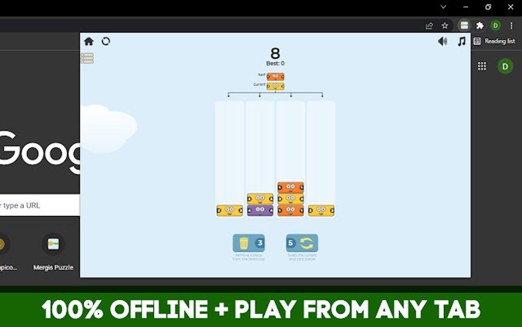 Mergis Puzzle Game Offline สำหรับ Google Chrome - ส่วนขยาย ดาวน์โหลด