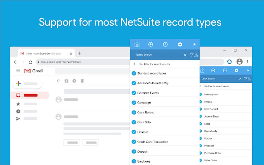 CloudExtend Gmail for NetSuite Legacy Google Chrome 용 - 확장 프로그램 다운로드