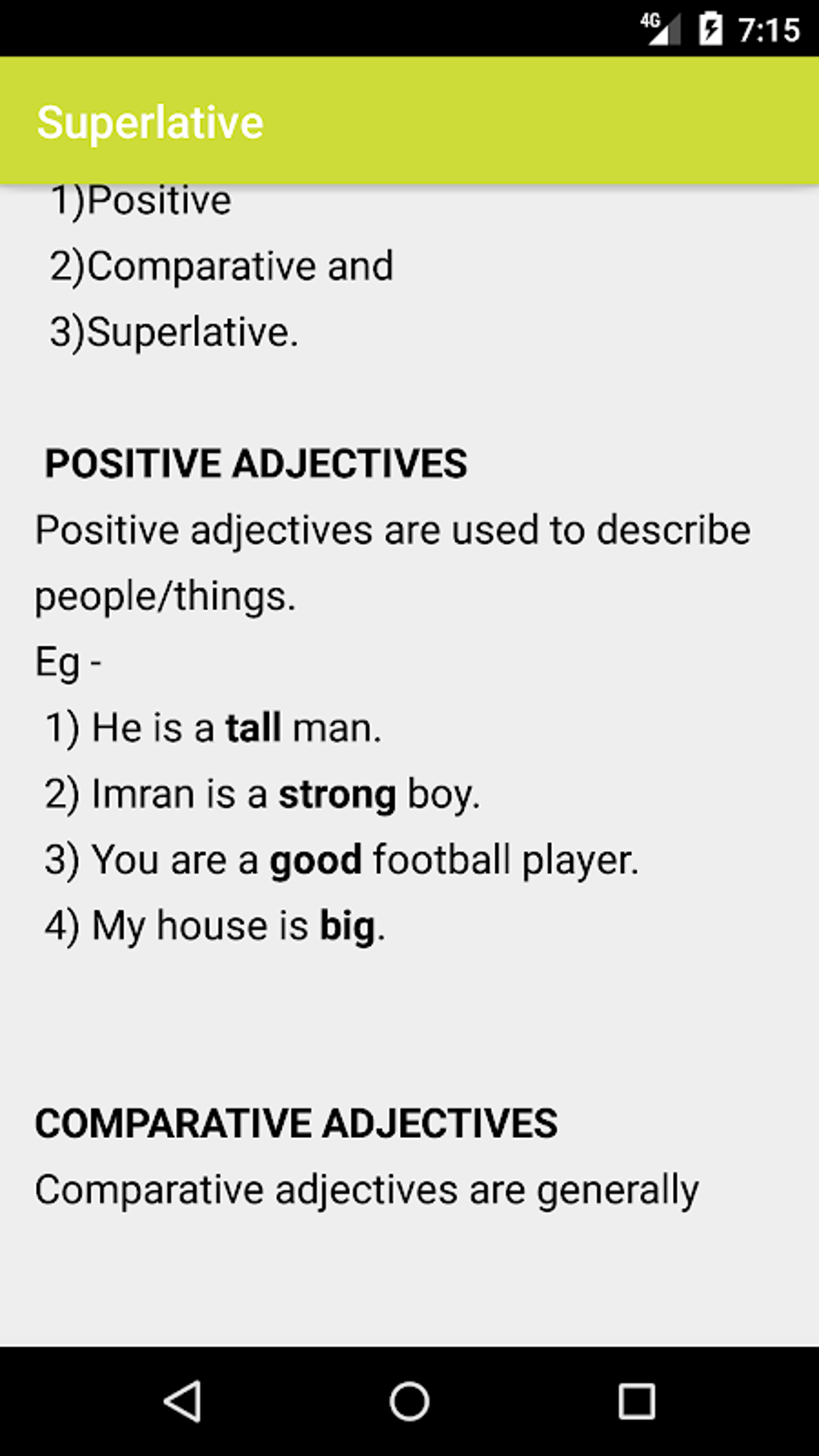 Superlative and Comparative Adjectives APK for Android - Download