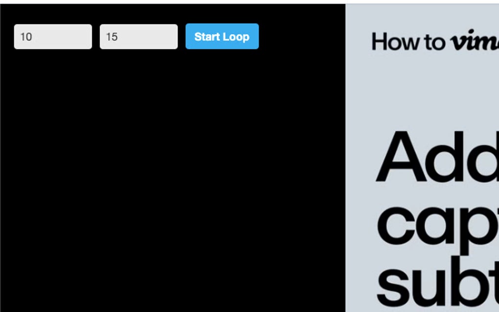 Vimeo Video Looper para Google Chrome - Extensión Descargar