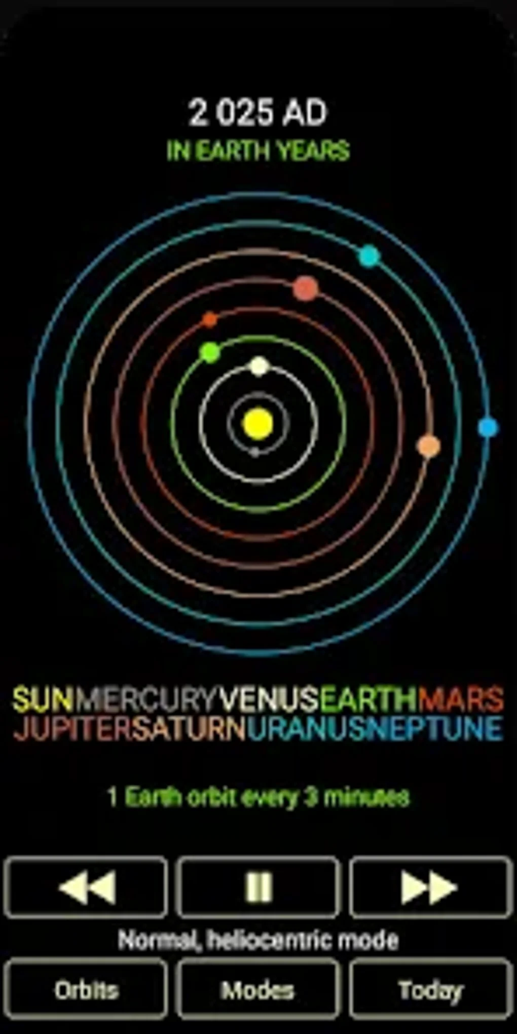 Android için Solar System Simulator - İndir