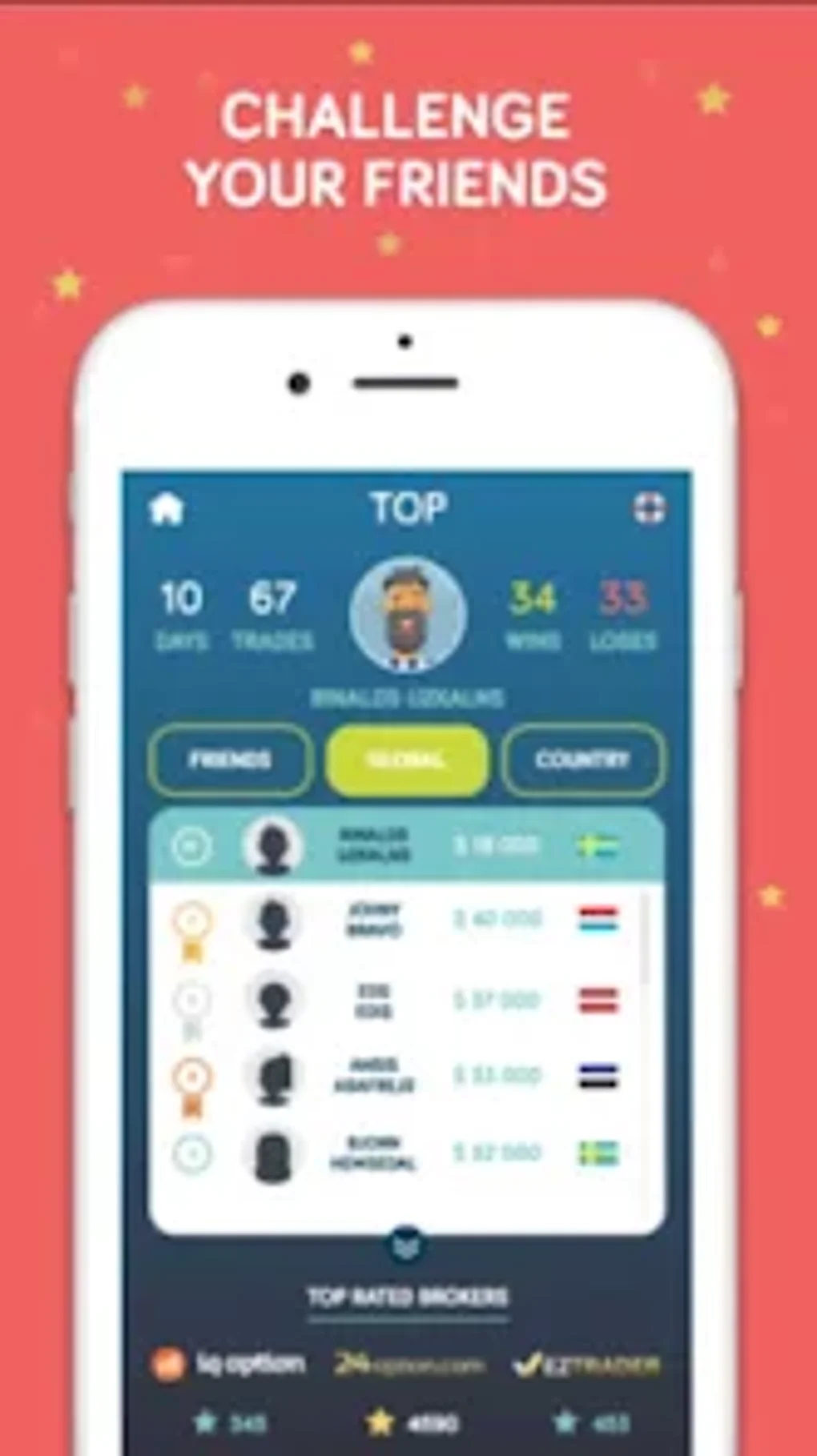 NIOTA: Virtual Option Trading para Android - Descargar