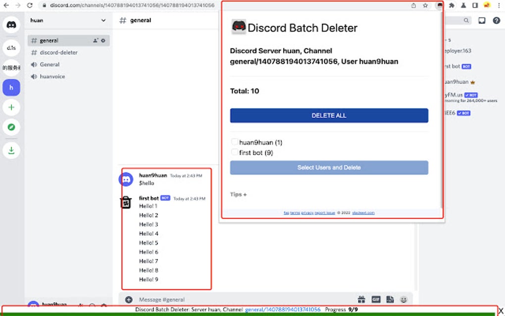 Discord Batch Deleter Google Chrome 용 - 확장 프로그램 다운로드