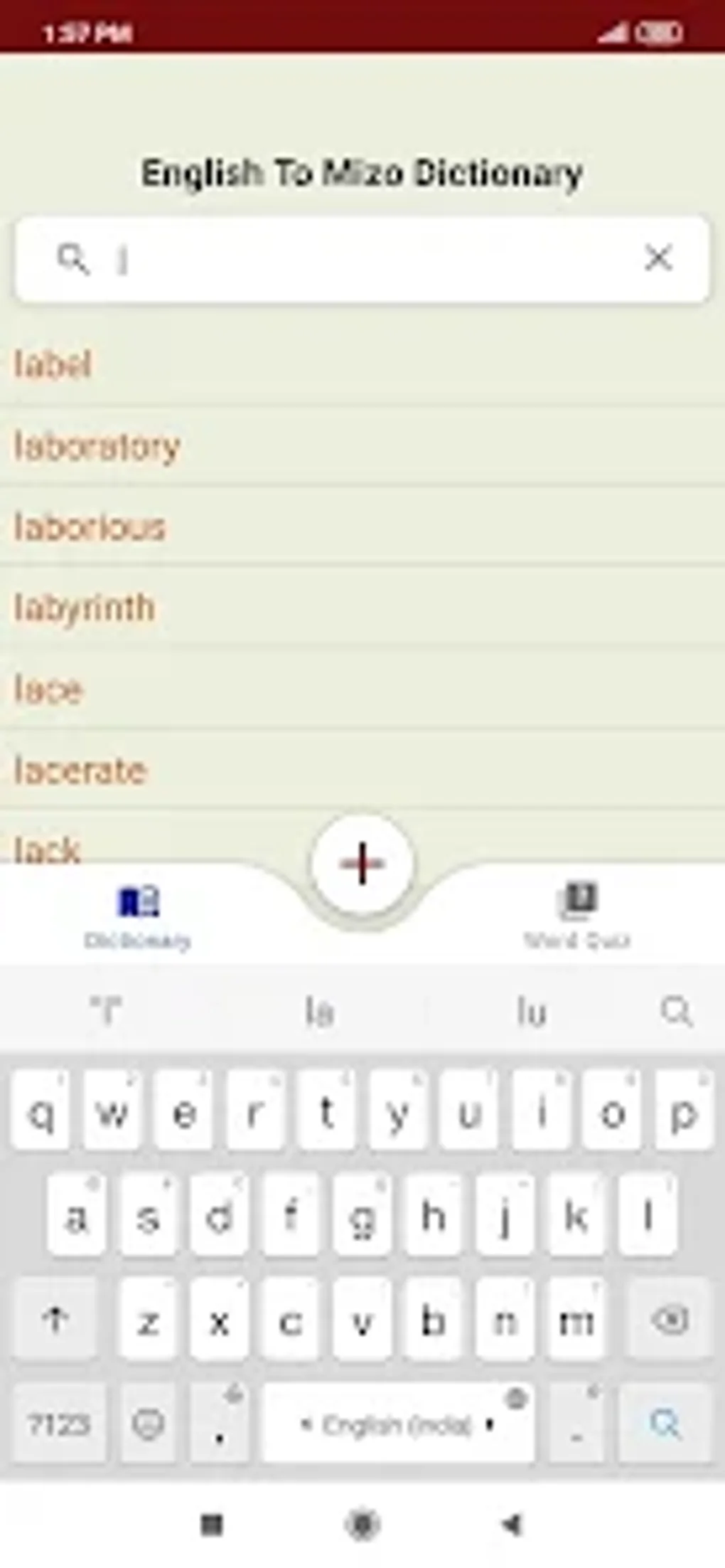English To Mizo Dictionary para Android - Descargar