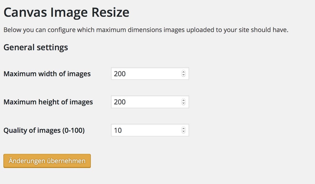 WordPress 용 Canvas Image Resize - 다운로드
