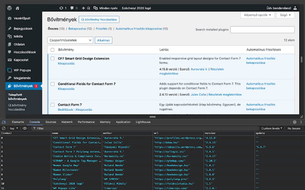 List WP plugins para Google Chrome - Extensión Descargar