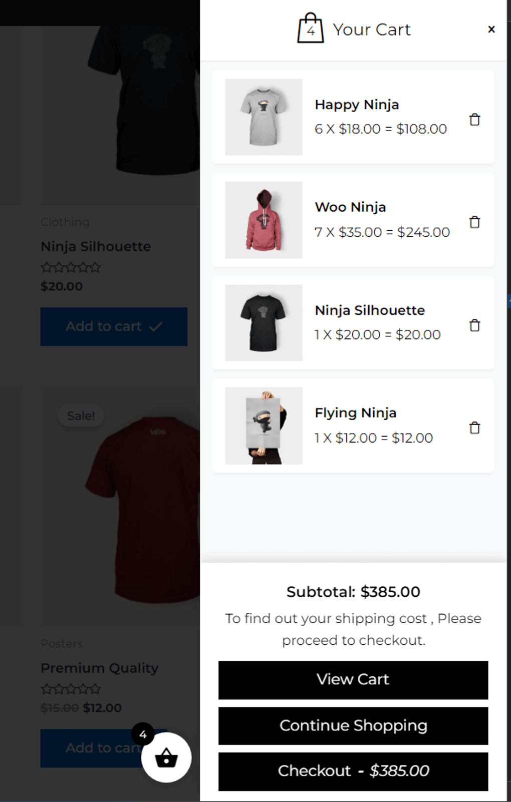 Side Cart Woocommerce Woocommerce Cart para WordPress - Descargar