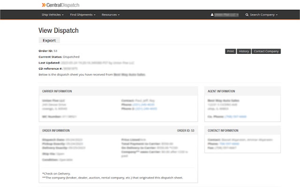 Dober & Central Dispatch Extension para Google Chrome - Extensión Descargar