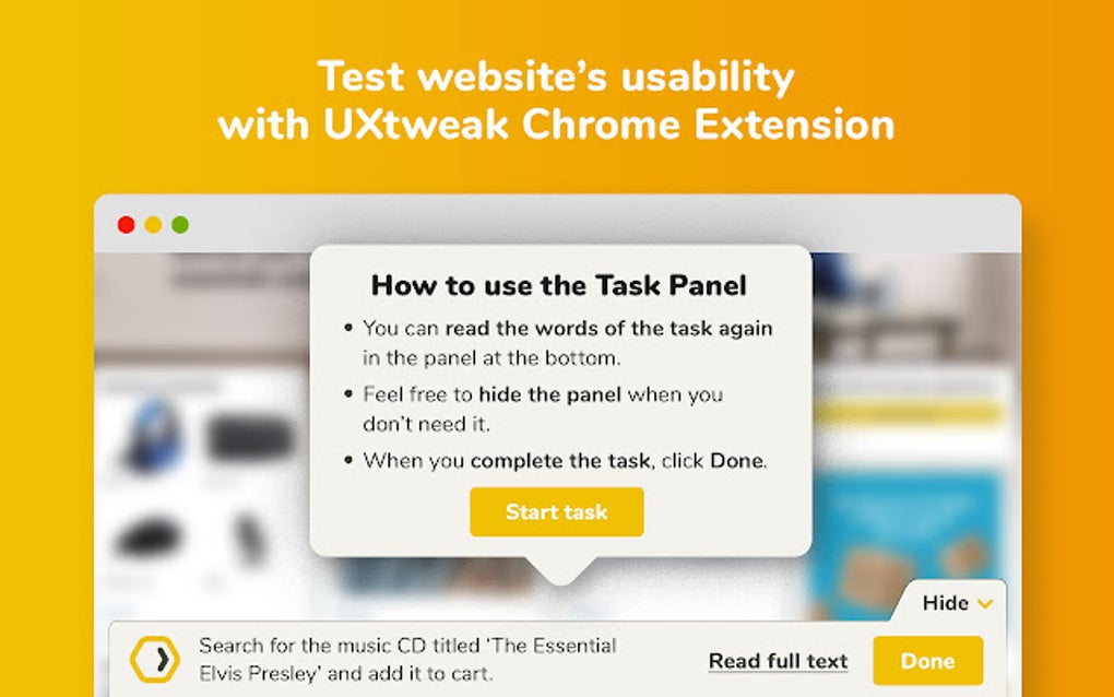 UXtweak Google Chrome 용 - 확장 프로그램 다운로드
