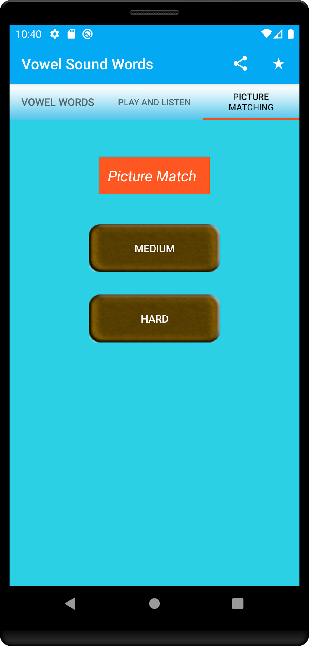 Vowel sound words for Android - Download