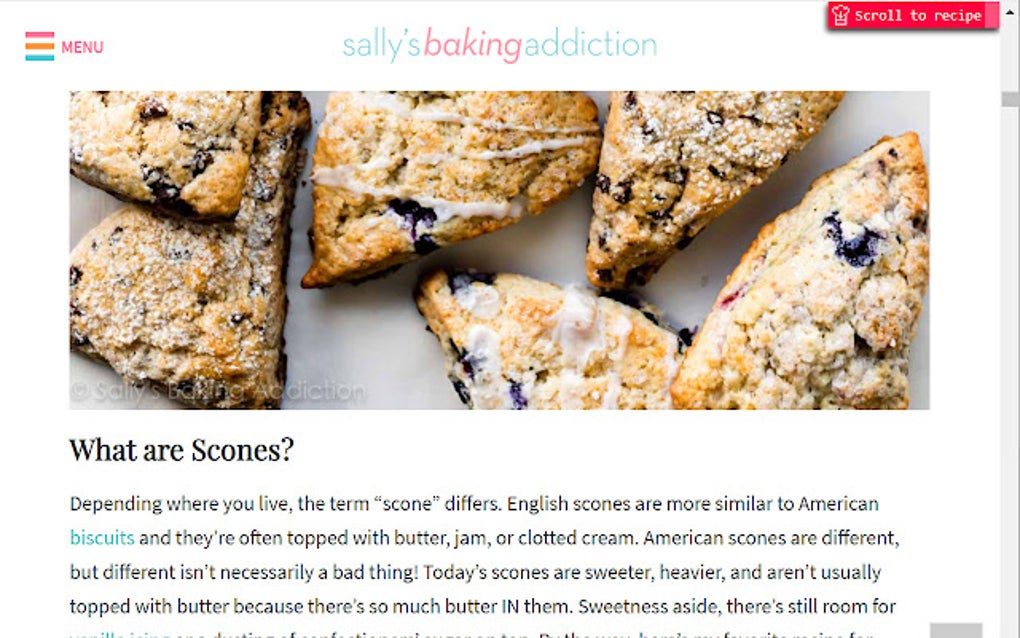 Scroll to Recipe for Google Chrome - Extension Download