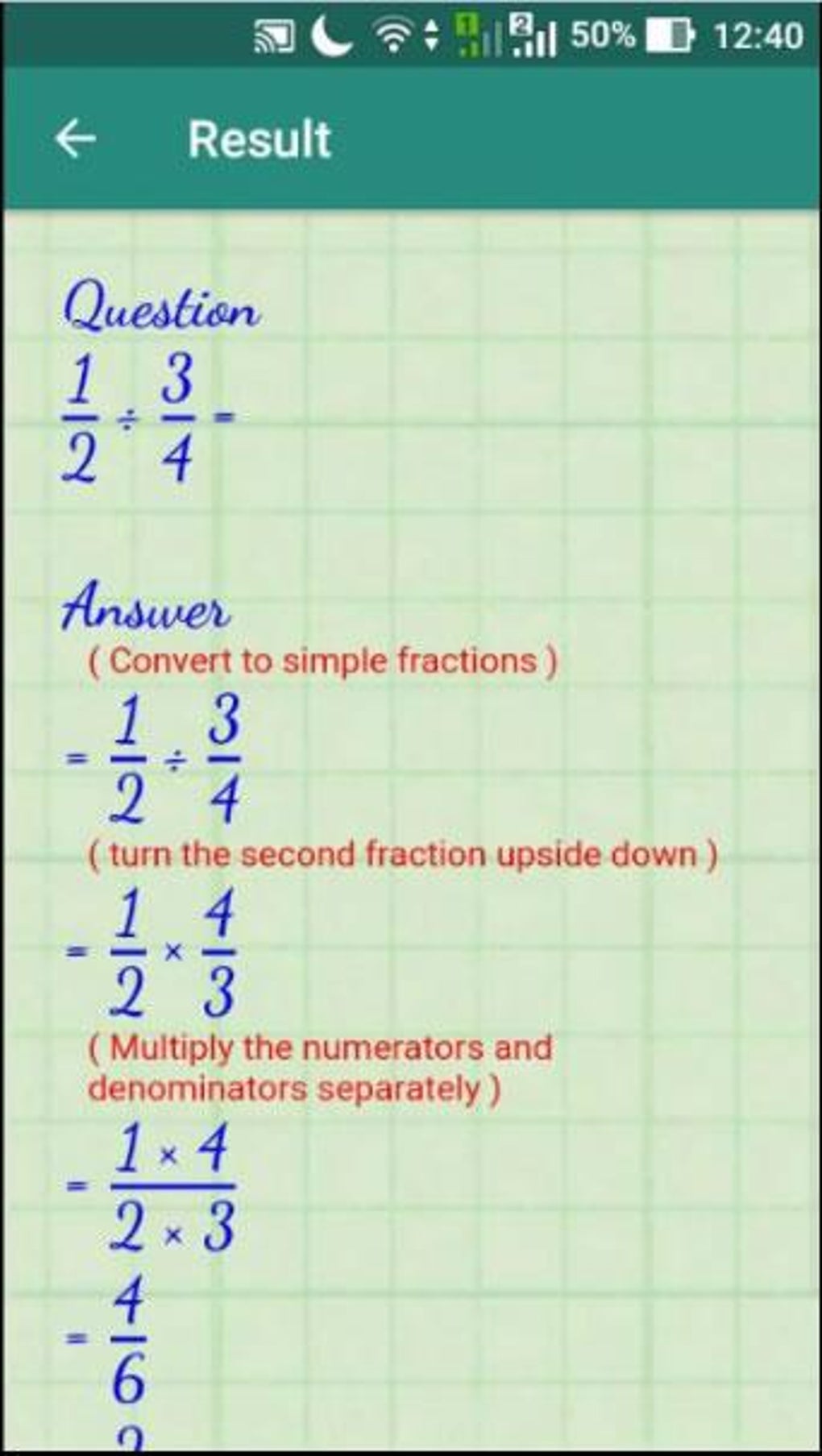 Fraction Calculator APK Android - ダウンロード
