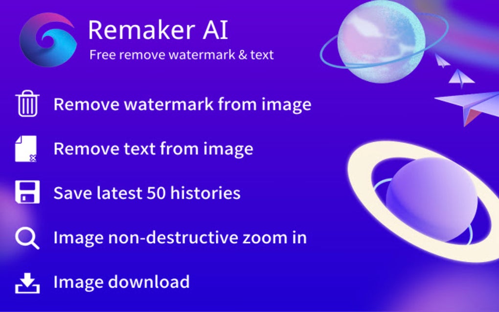 Remaker AI - Free remove watermark & text Google Chrome 용 - 확장 프로그램 다운로드