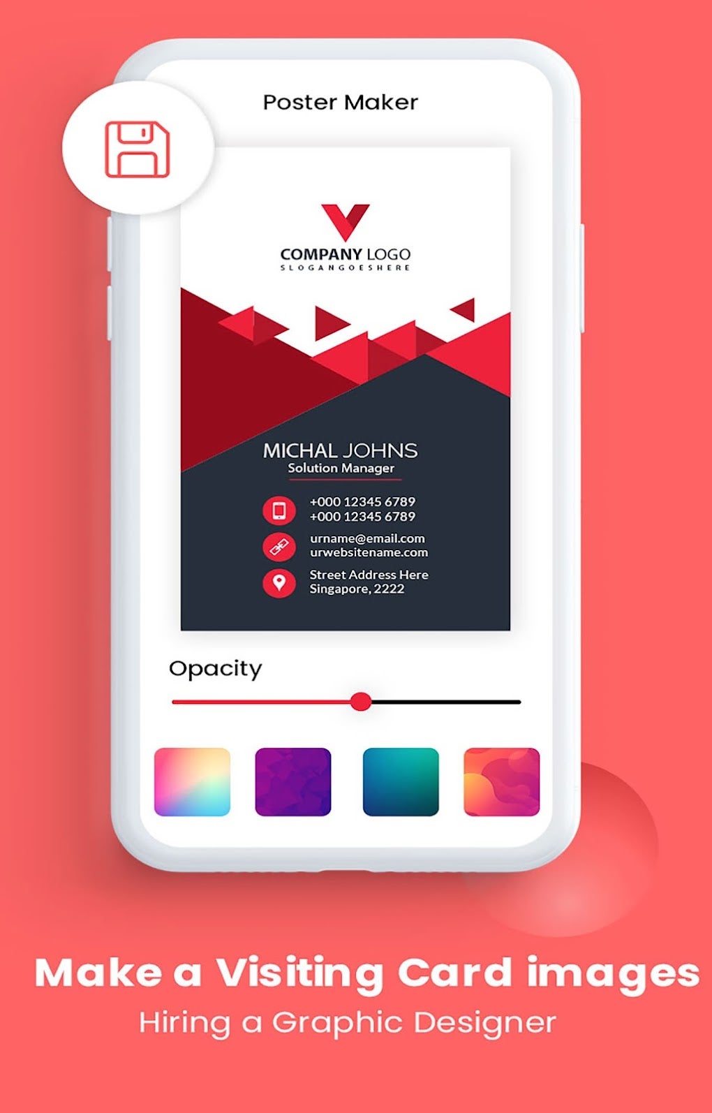 Business visiting card maker para Android - Descargar