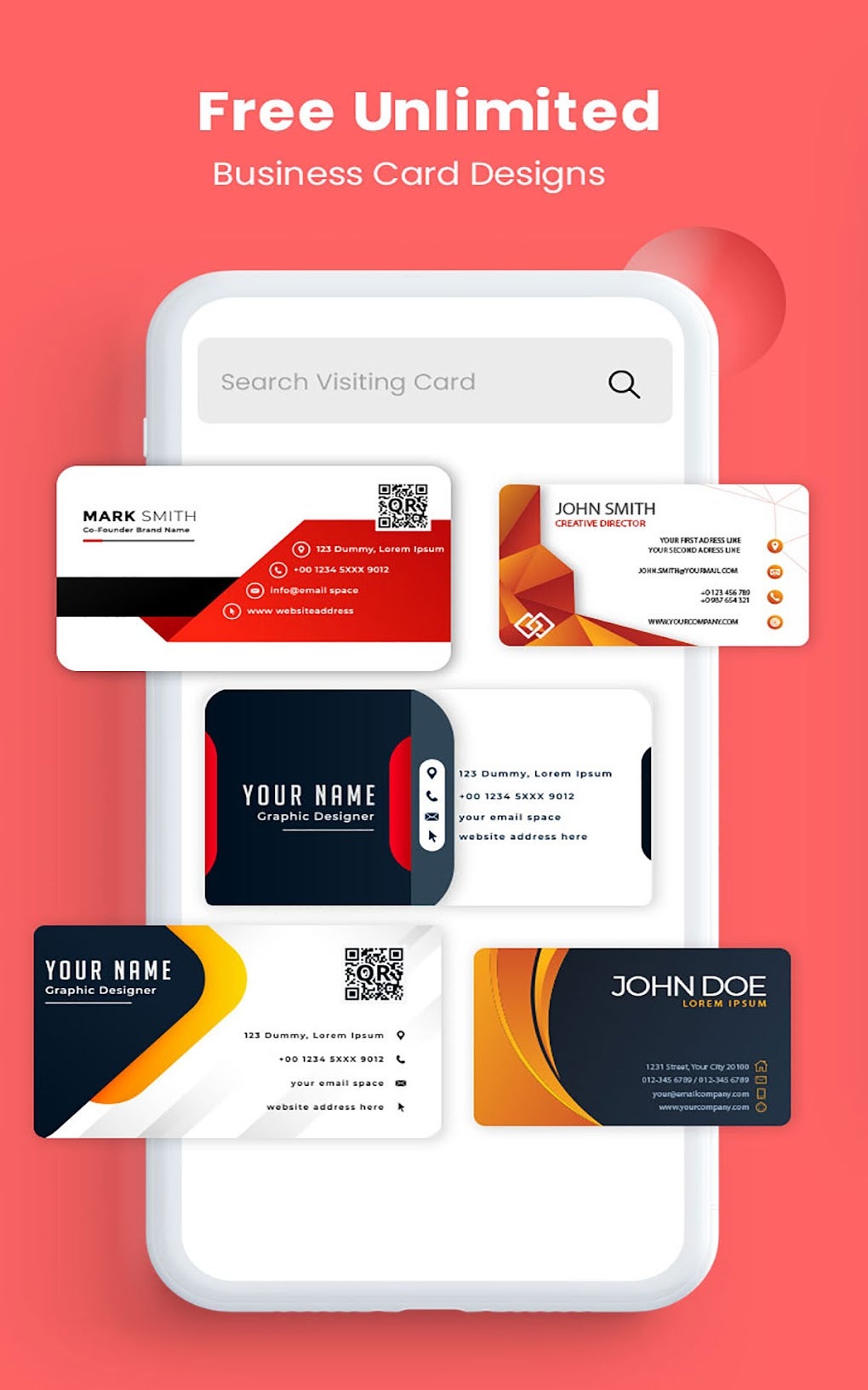 Business visiting card maker para Android - Descargar
