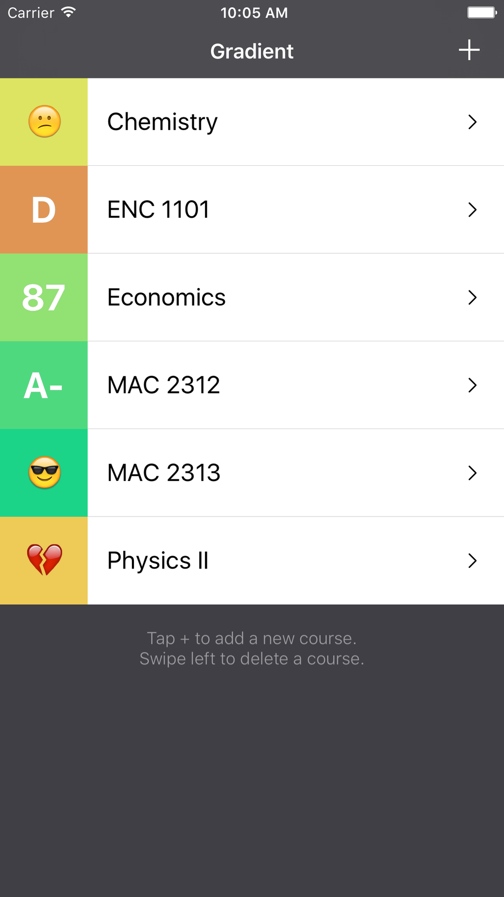 Iphone 용 Gradient Grades Grade Calculator 다운로드