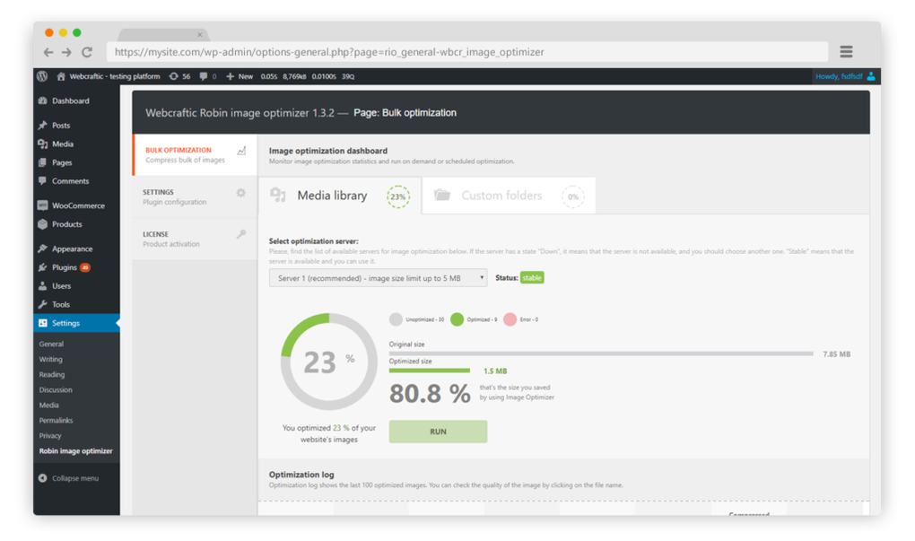 Robin image optimizer save money on image compression para WordPress ...
