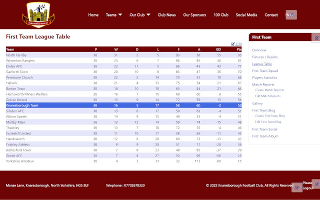 Knaresborough Reserves League Table para Google Chrome - Extensión Descargar