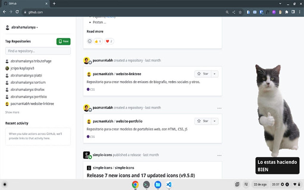 Gato en la Web Google Chrome için - Eklenti İndir