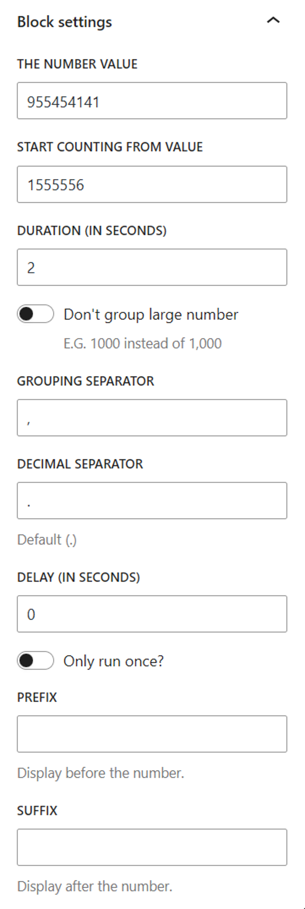 Counting Number Block para WordPress - Descargar