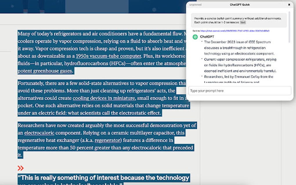 ChatGPT Quick per Google Chrome - Estensione Download