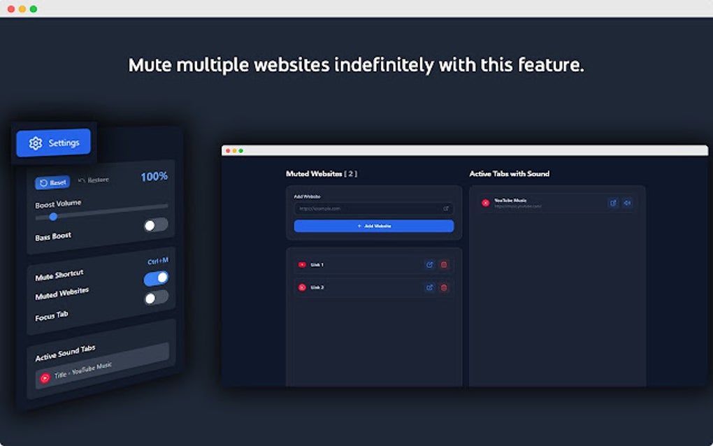 Sound Boost Hub para Google Chrome - Extensión Descargar