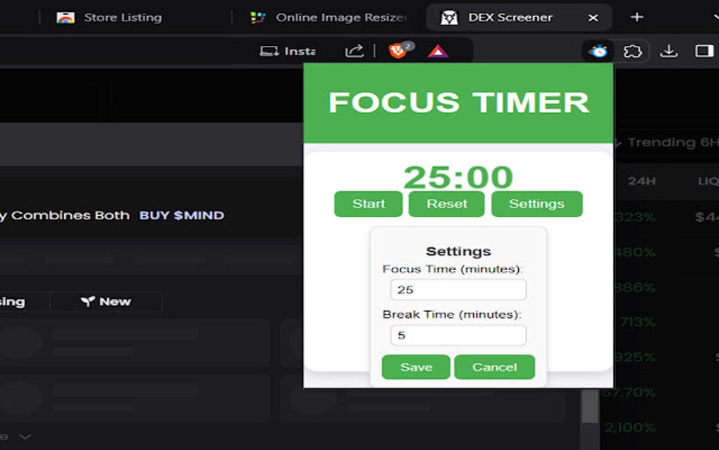 Focus Timer - Pomodoro Productivity Clock for Google Chrome - Extension ...