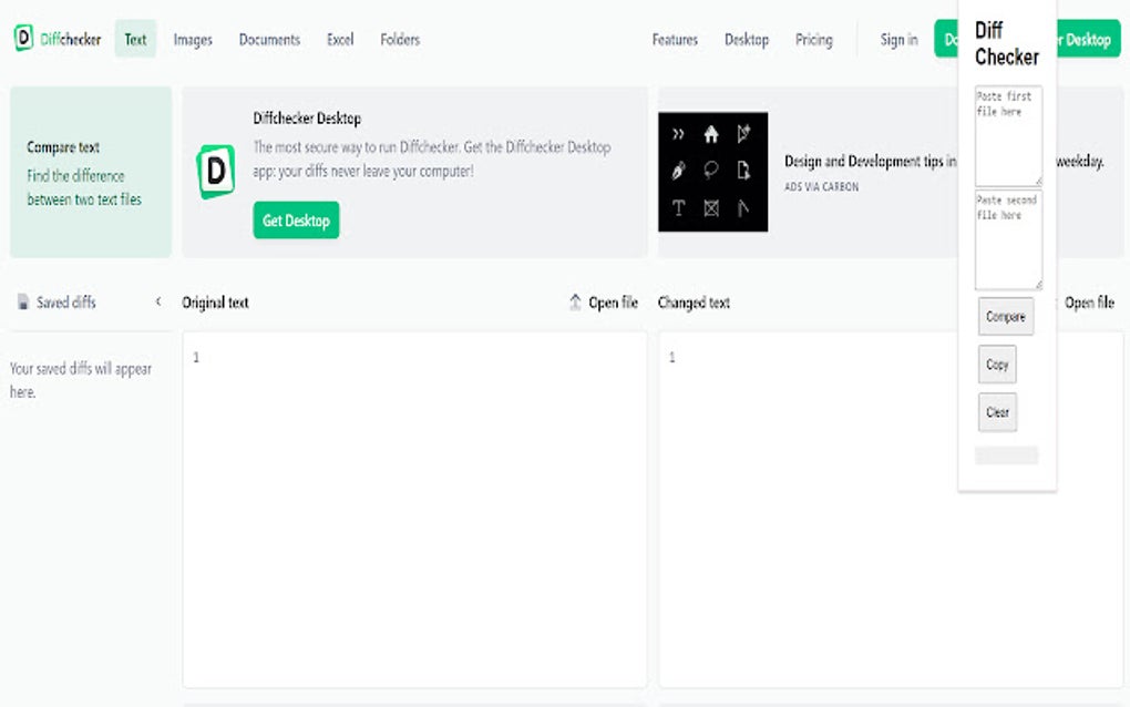 Diff Checker pour Google Chrome - Extension Télécharger