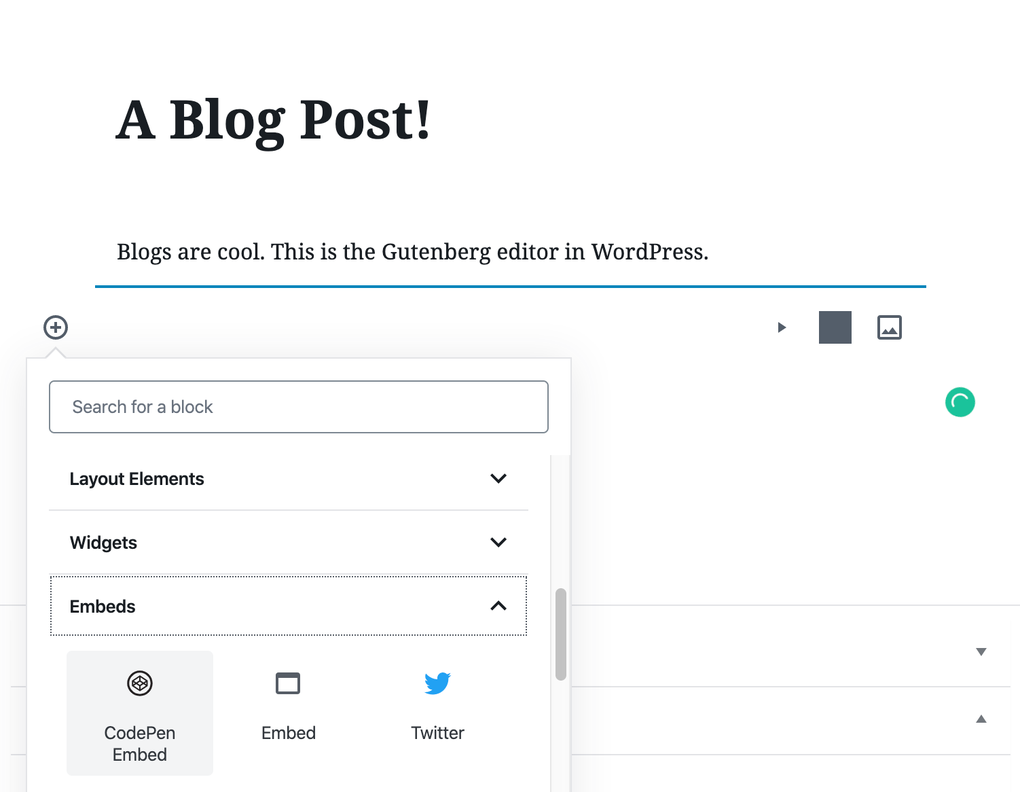 CodePen Embed Block para WordPress - Descargar