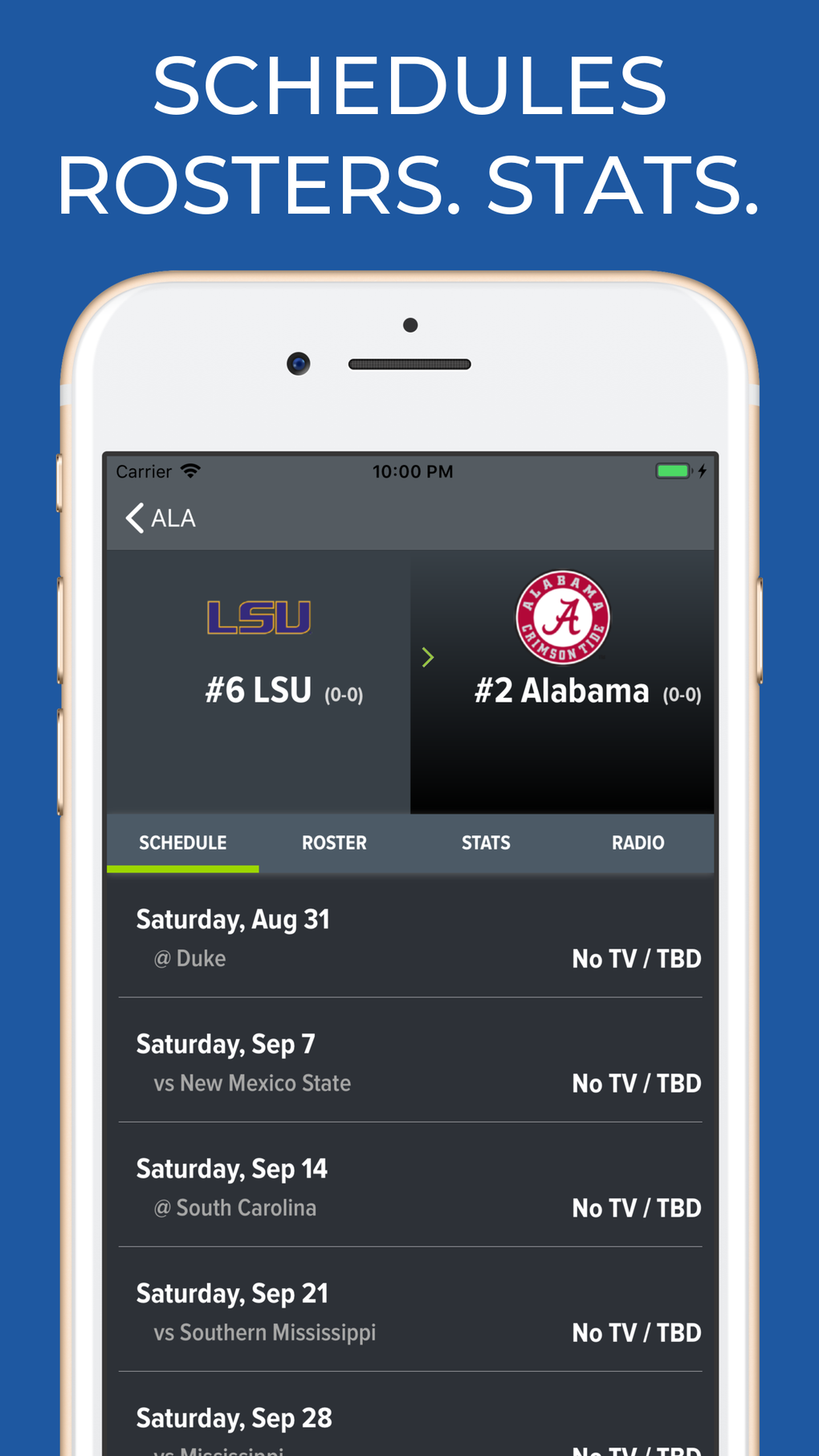 SEC Football Scores and Radio for iPhone - Download