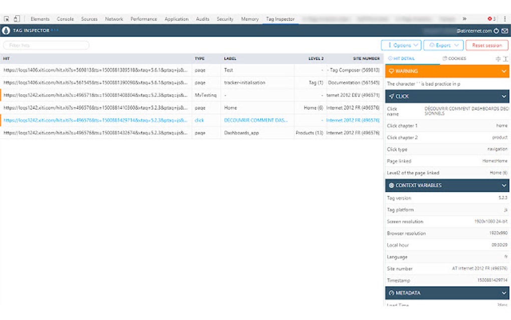 AT Internet Tag Inspector for Google Chrome - Extension Download