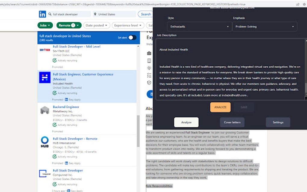 Cover Letter Generator per Google Chrome - Estensione Download