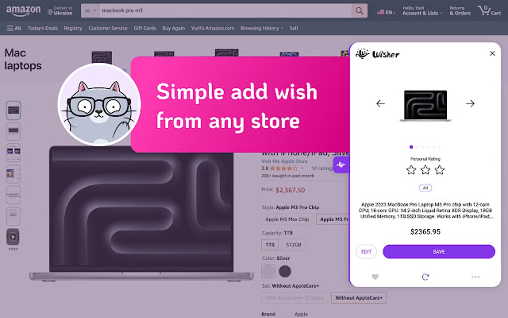 Wisher: Save shopping in wish list registry para Google Chrome ...