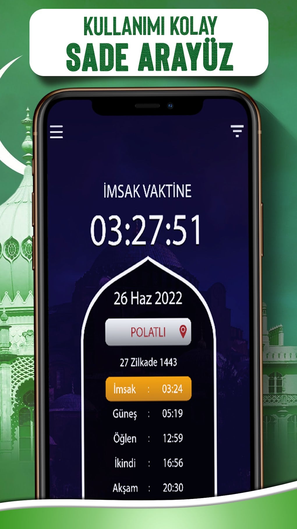 Android için Ezan Namaz Vakti Alarmı Pro - İndir