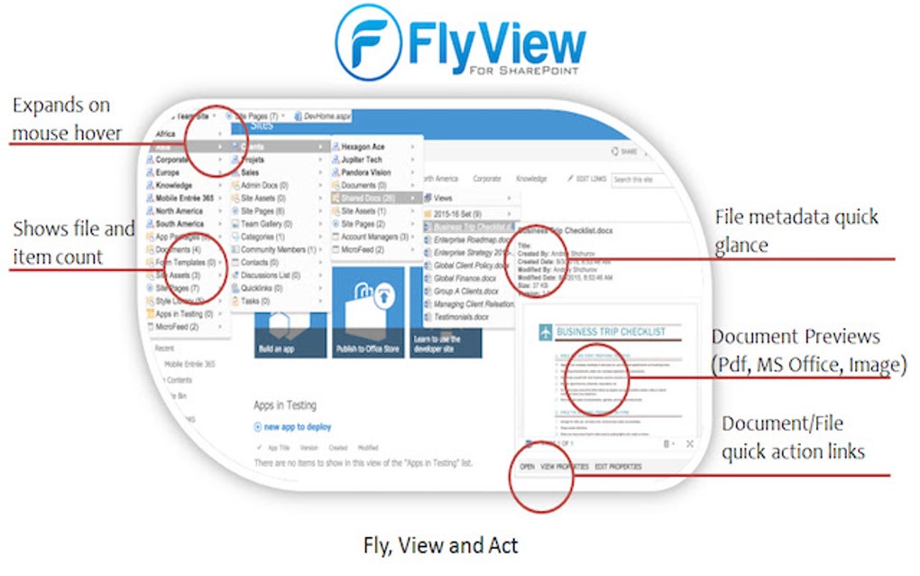 FlyView for SharePoint and Office 365 Sites for Google Chrome ...