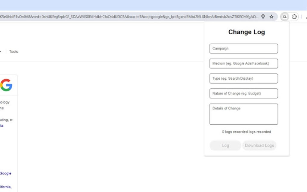Digital Marketer's Change Log para Google Chrome - Extensión Descargar