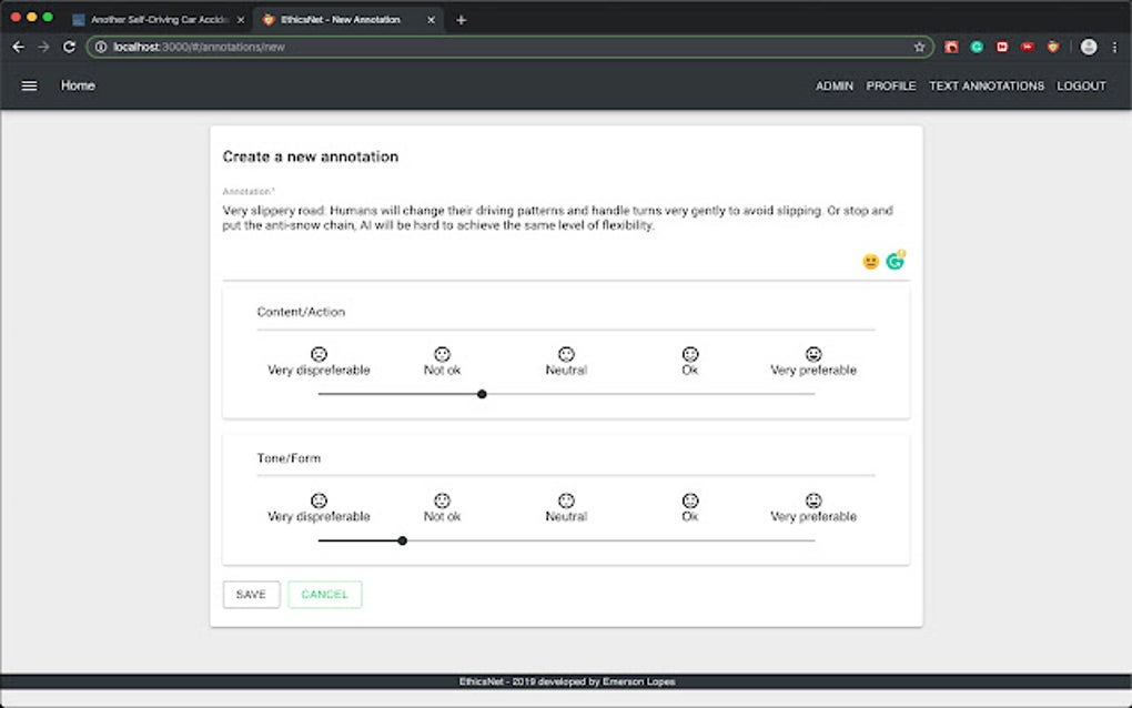 EthicsNet for Google Chrome - Extension Download
