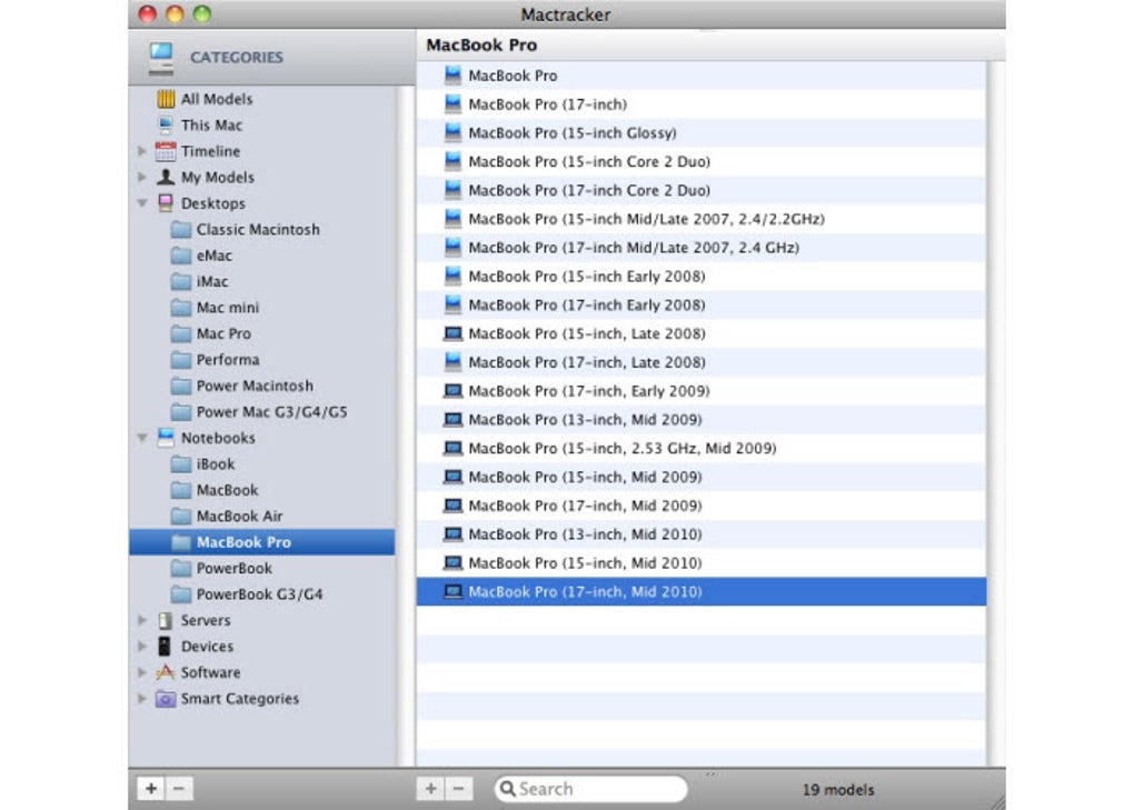Mactracker (Mac) - Download