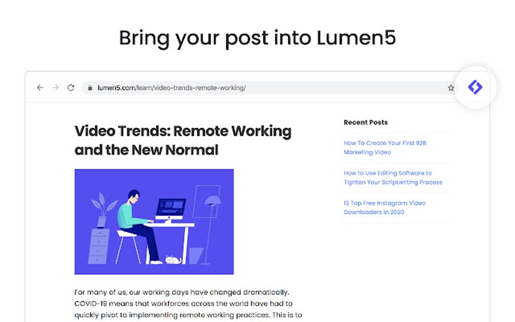 Lumen5 pour Google Chrome - Extension Télécharger