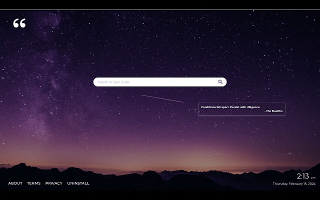 Quote New Tab para Google Chrome - Extensión Descargar